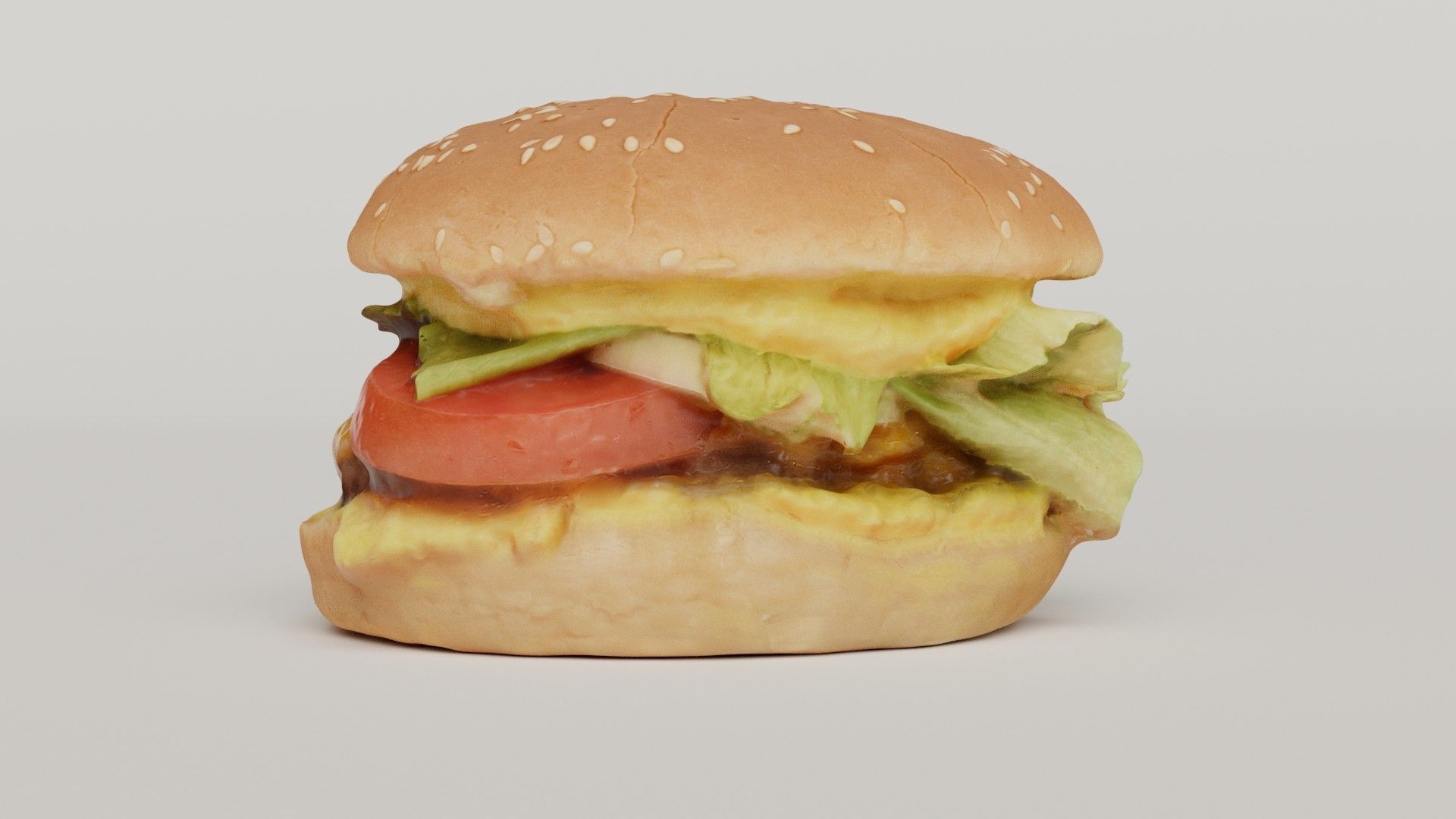Burger realistic photoscanned 3D model | CGTrader