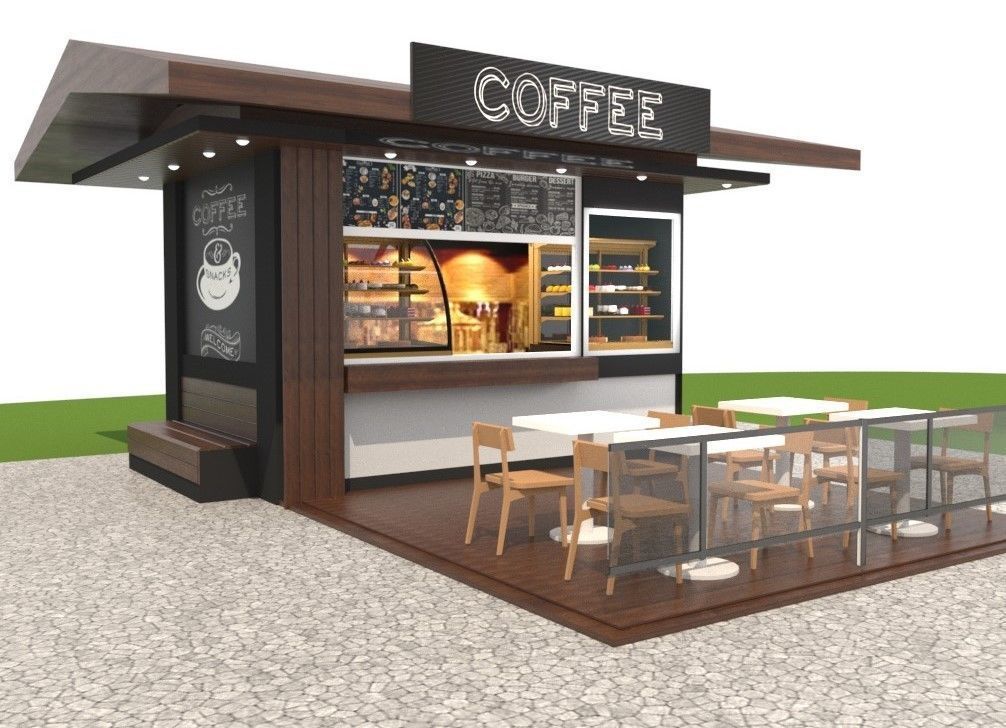 Coffee pavilion 3D model | CGTrader