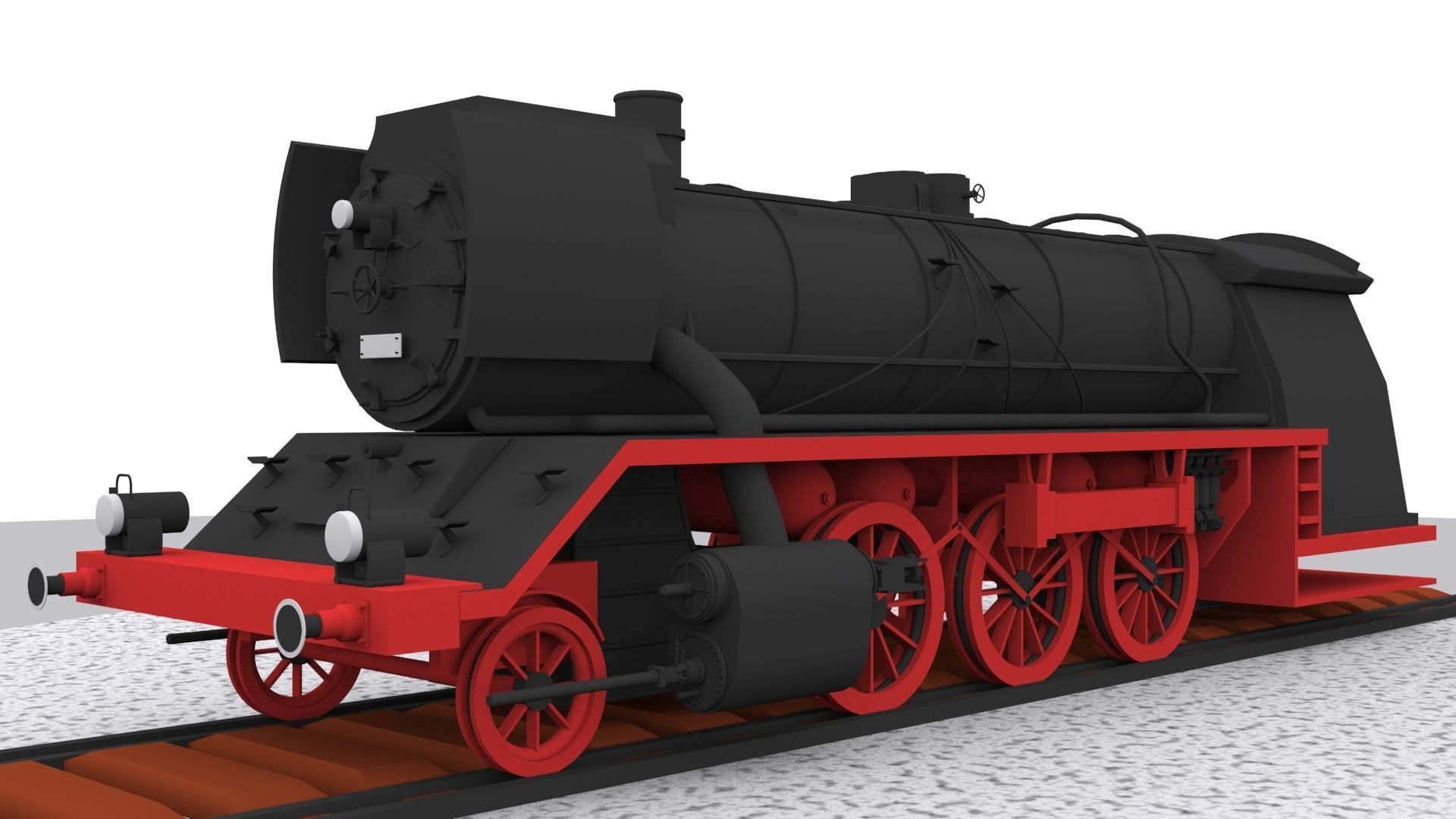 Train Engine free 3D model | CGTrader