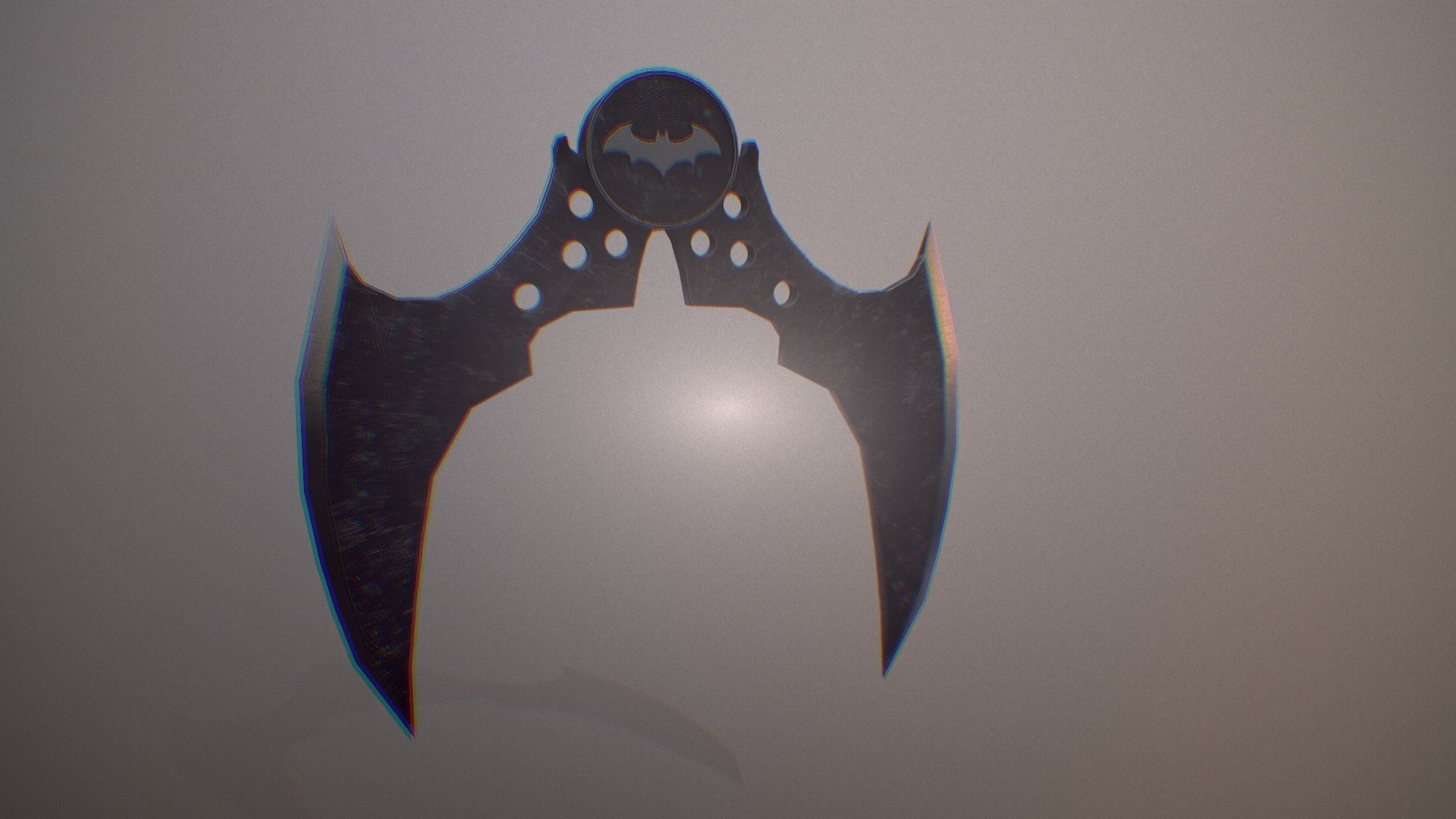 batarang bat symbol flying in air free VR / AR / low-poly 3D model ...