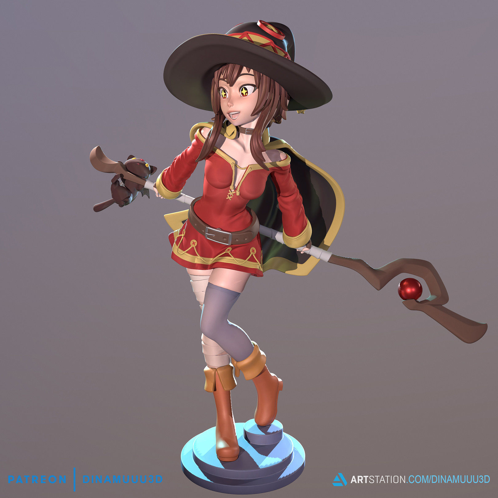 Megumin and Chomusuke Main Version 3D Print Model 3D model 3D printable ...