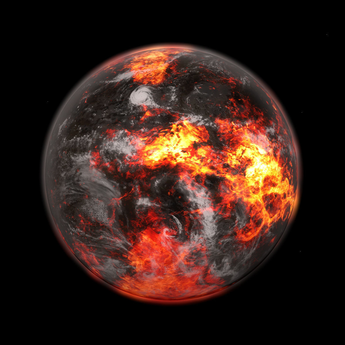 3D model Lava Planet - Mustafar - Alien Planet 8k VR / AR / low-poly ...