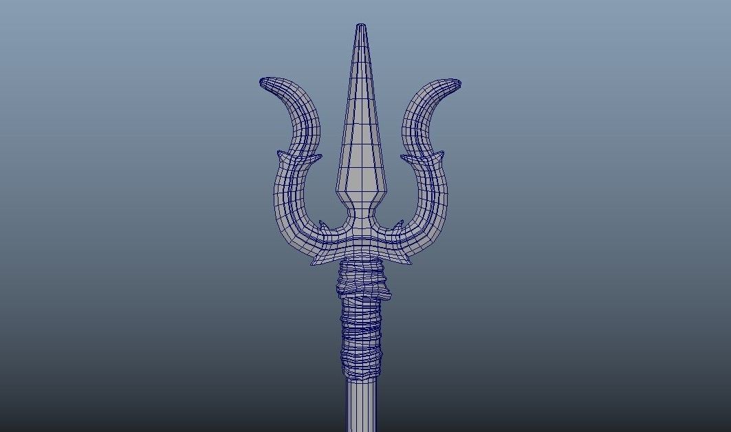 Hand Weapon Trishul 3D model | CGTrader