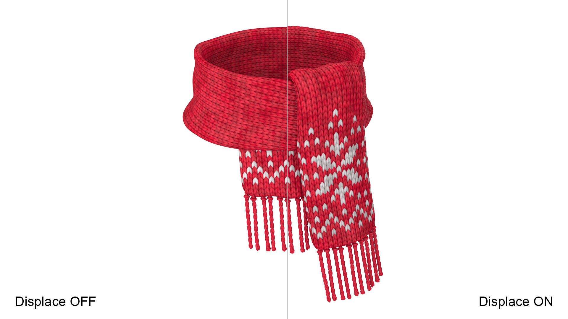 Knitted wool scarf 3D model | CGTrader