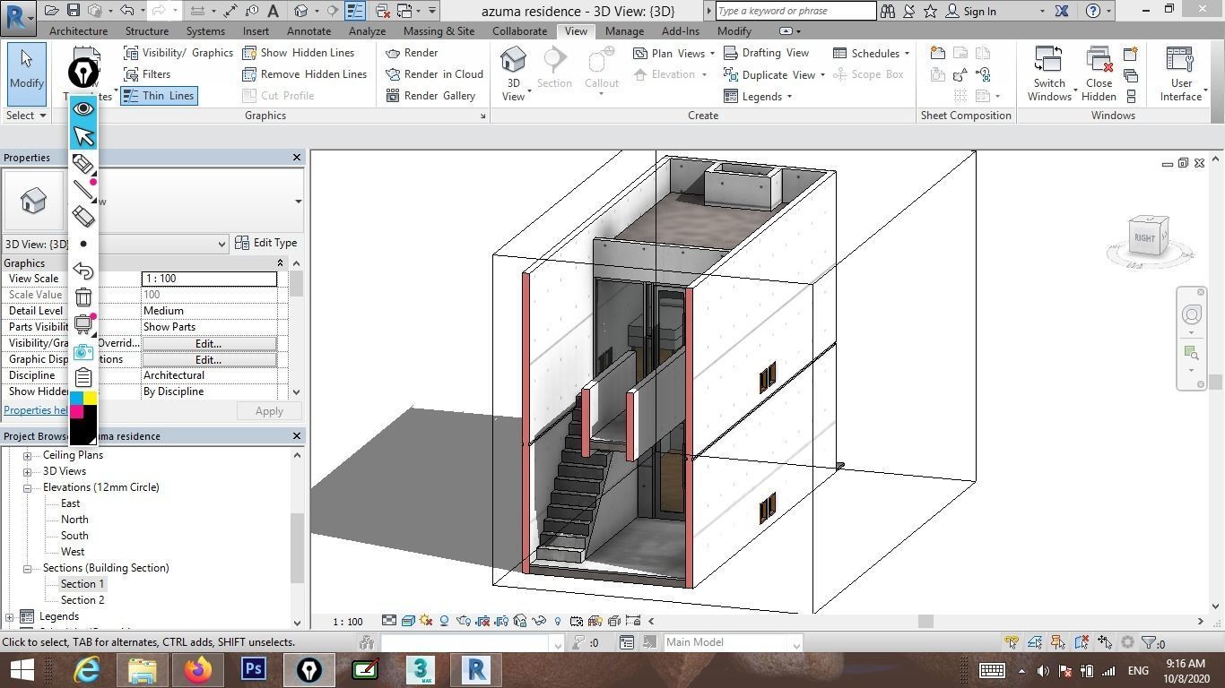 azuma residence tadao ando revit 2017 3D model | CGTrader