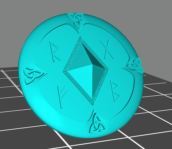 Wolf marine style viking storm shield with diamond 3 3D model 3D ...