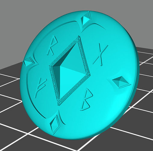 Wolf marine style viking storm shield with diamond 2 3D model 3D ...