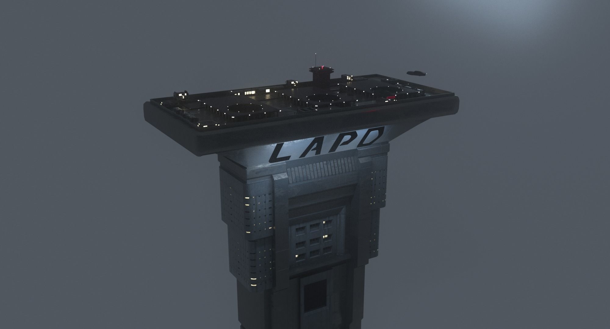 LAPD Bladerunner Building cyberpunk 3D model | CGTrader