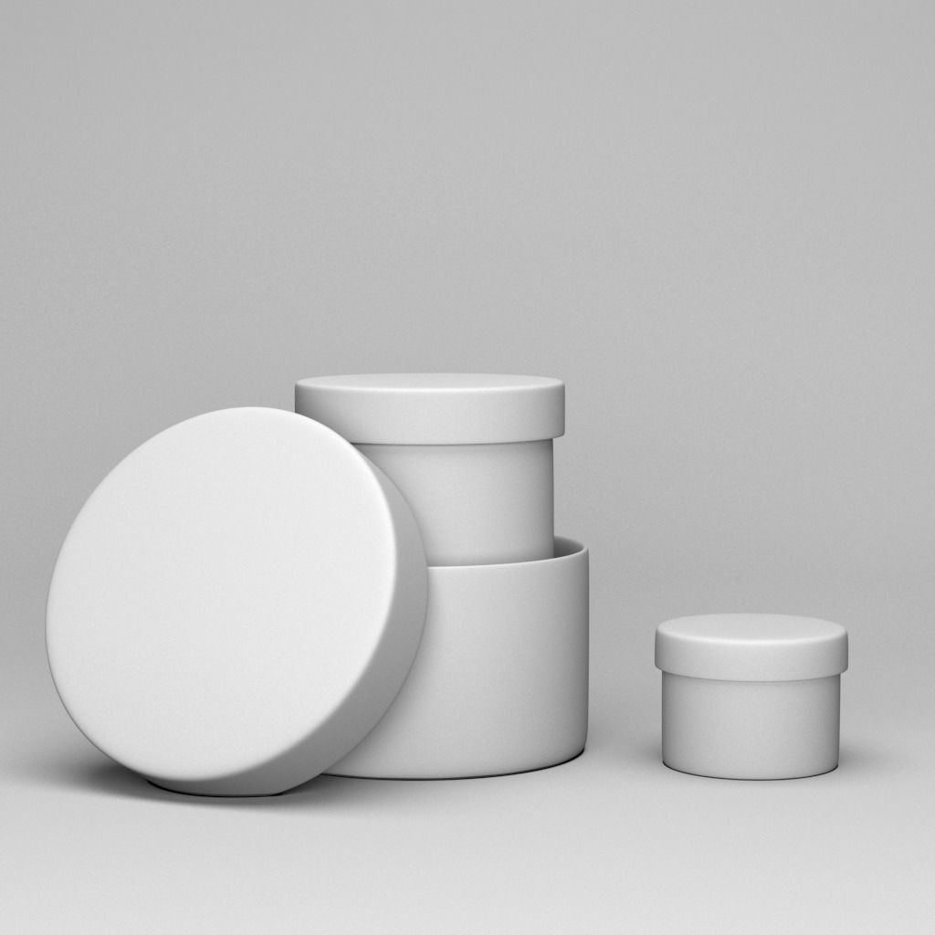 3D model Round Paper Box VR / AR / low-poly | CGTrader