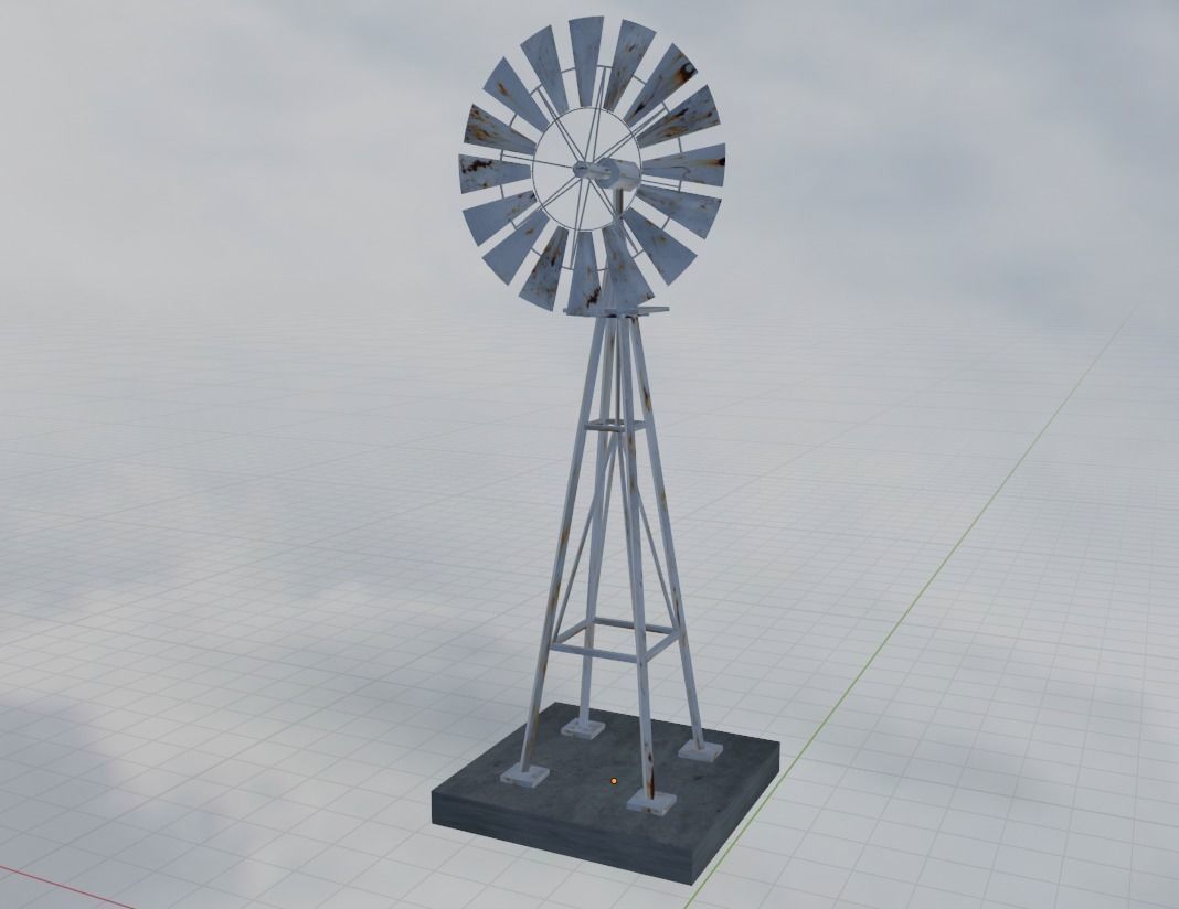 High Quality Textured WildWest Rusty Windmill Model 3D model | CGTrader