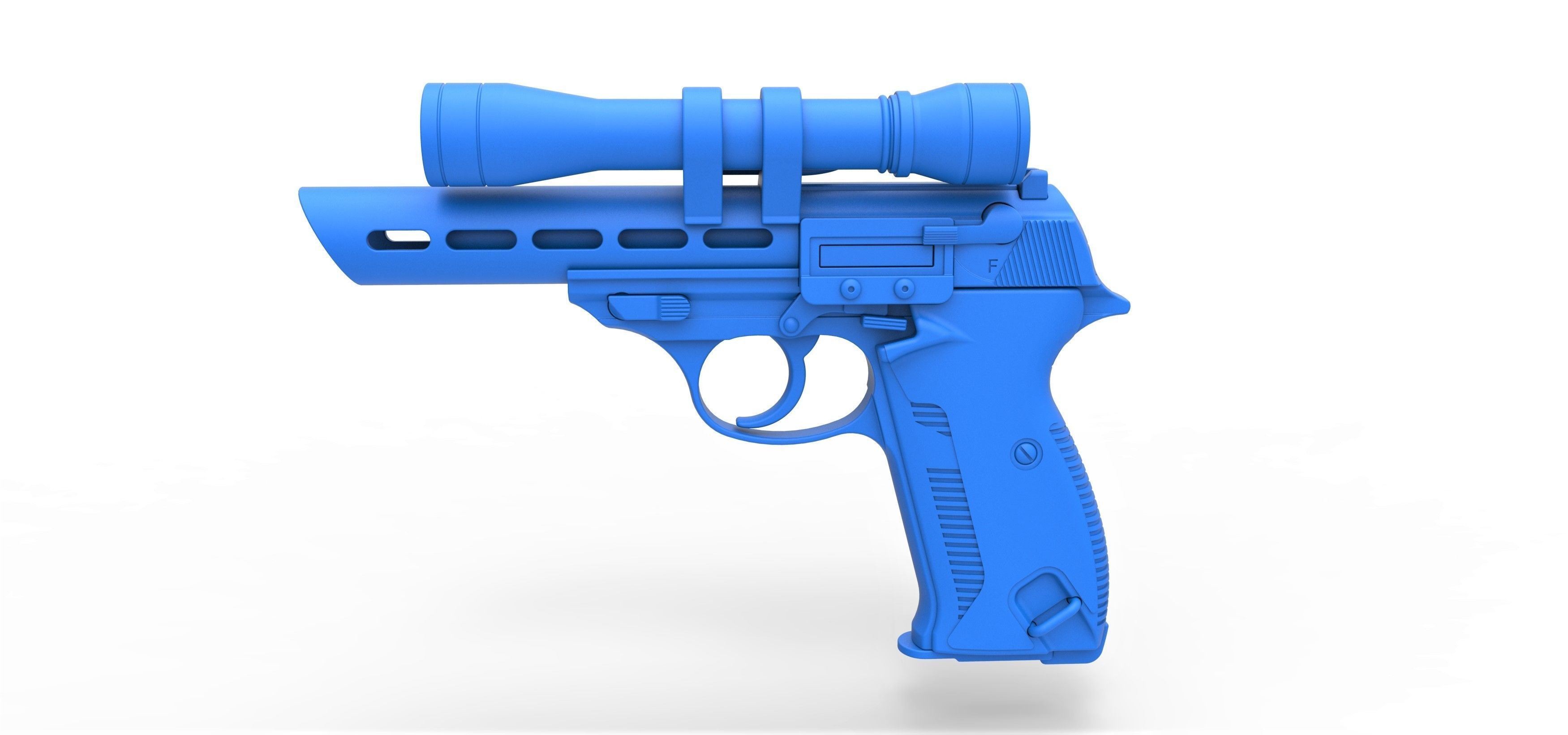 Moff Gideon Blaster pistol from The Mandalorian TV series 3D model ...