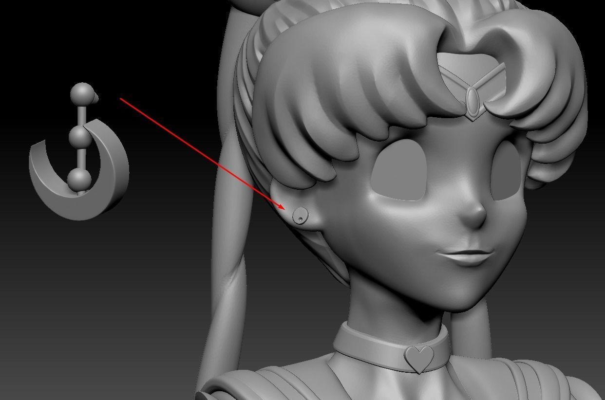 Bust - Sailor Moon 3D print model 3D model 3D printable | CGTrader