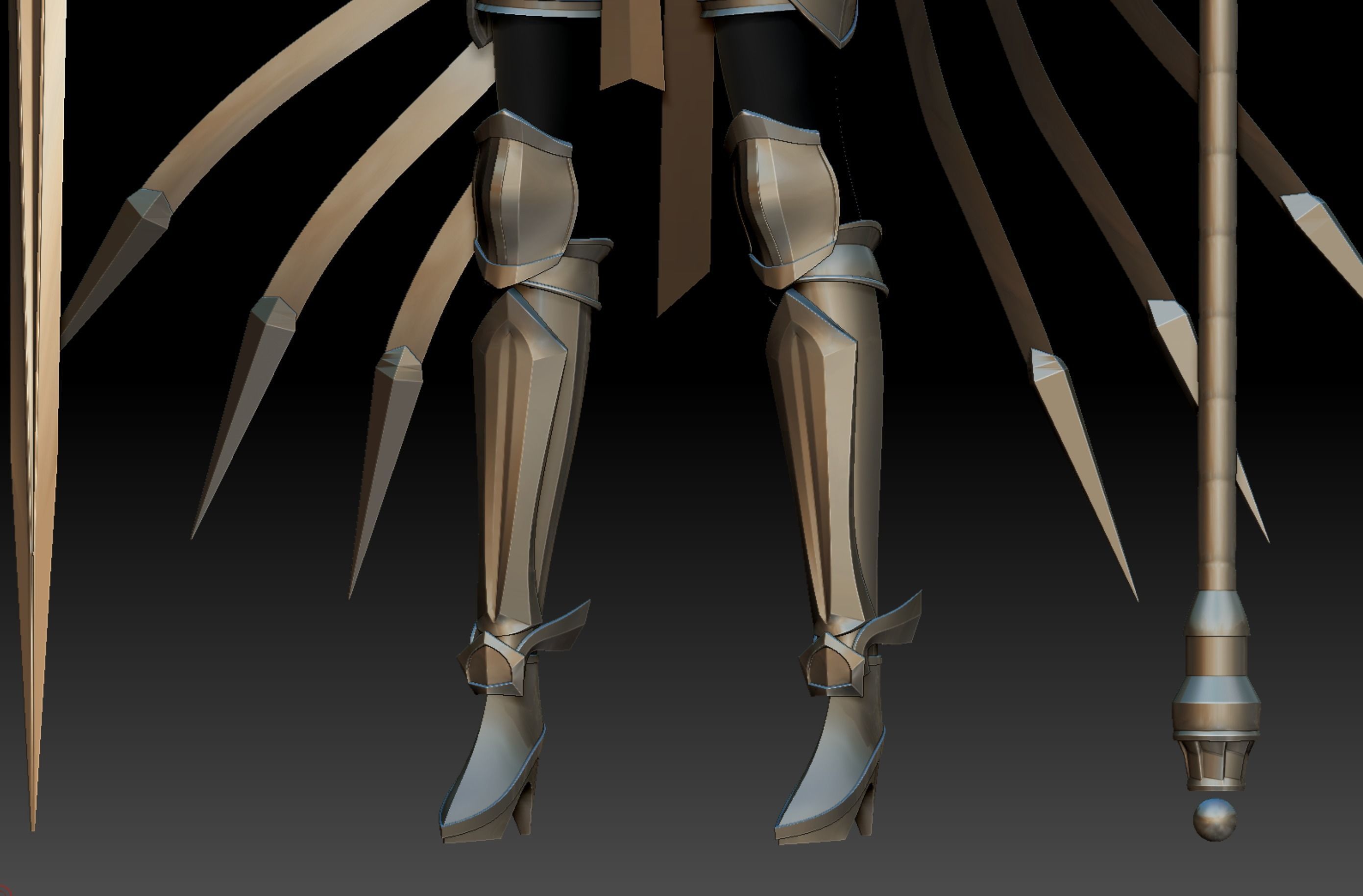 Elf Swordmaster and Wizard with Weapons free 3D model | CGTrader