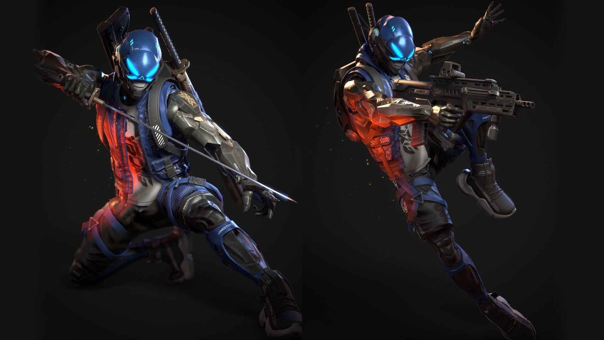 3D model Cyberpunk Samurai Character VR / AR / low-poly rigged | CGTrader