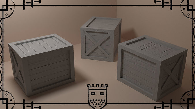 Medieval fantasy box 1 3D model 3D printable | CGTrader