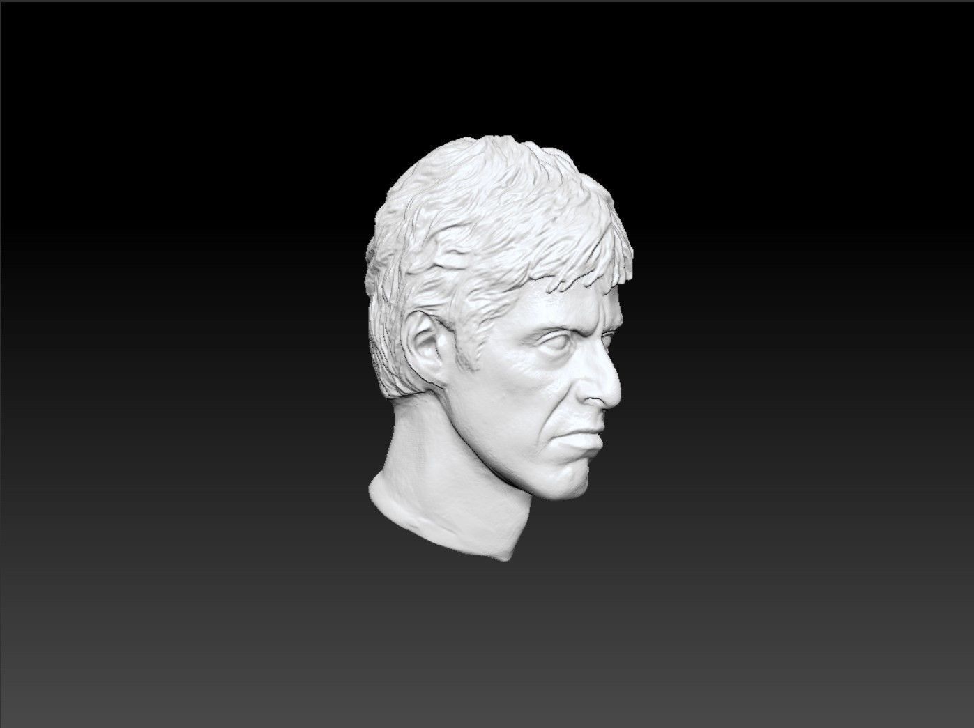 Al Pacino Scarface Head sculpture 3D print model 3D model 3D printable ...