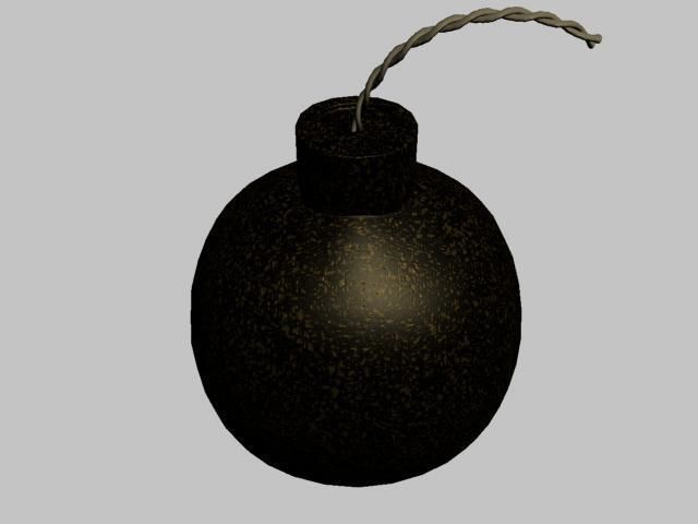 3D model bomb ball VR / AR / low-poly MAX OBJ 3DS FBX STL