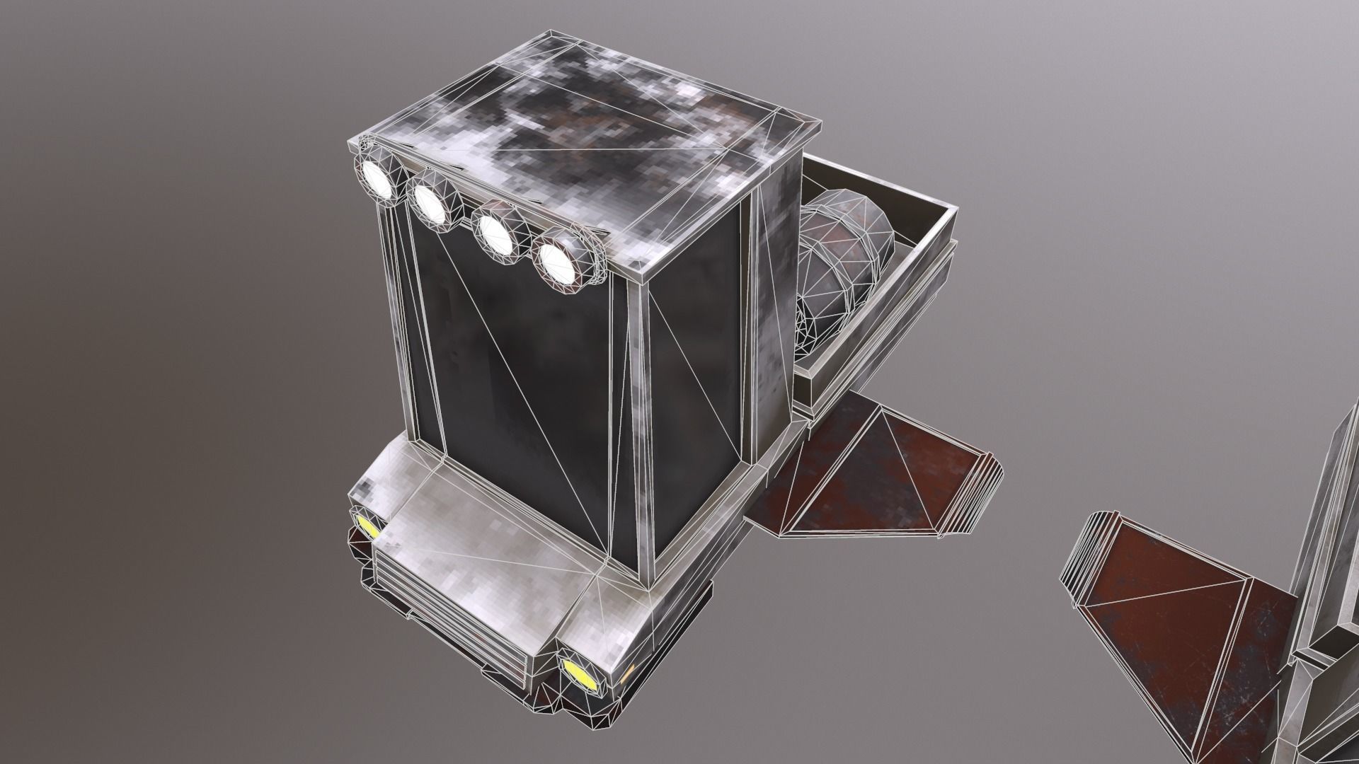 3D model Cartoon Stylized Sci Fi Car With 2 Texture VR / AR / low-poly ...