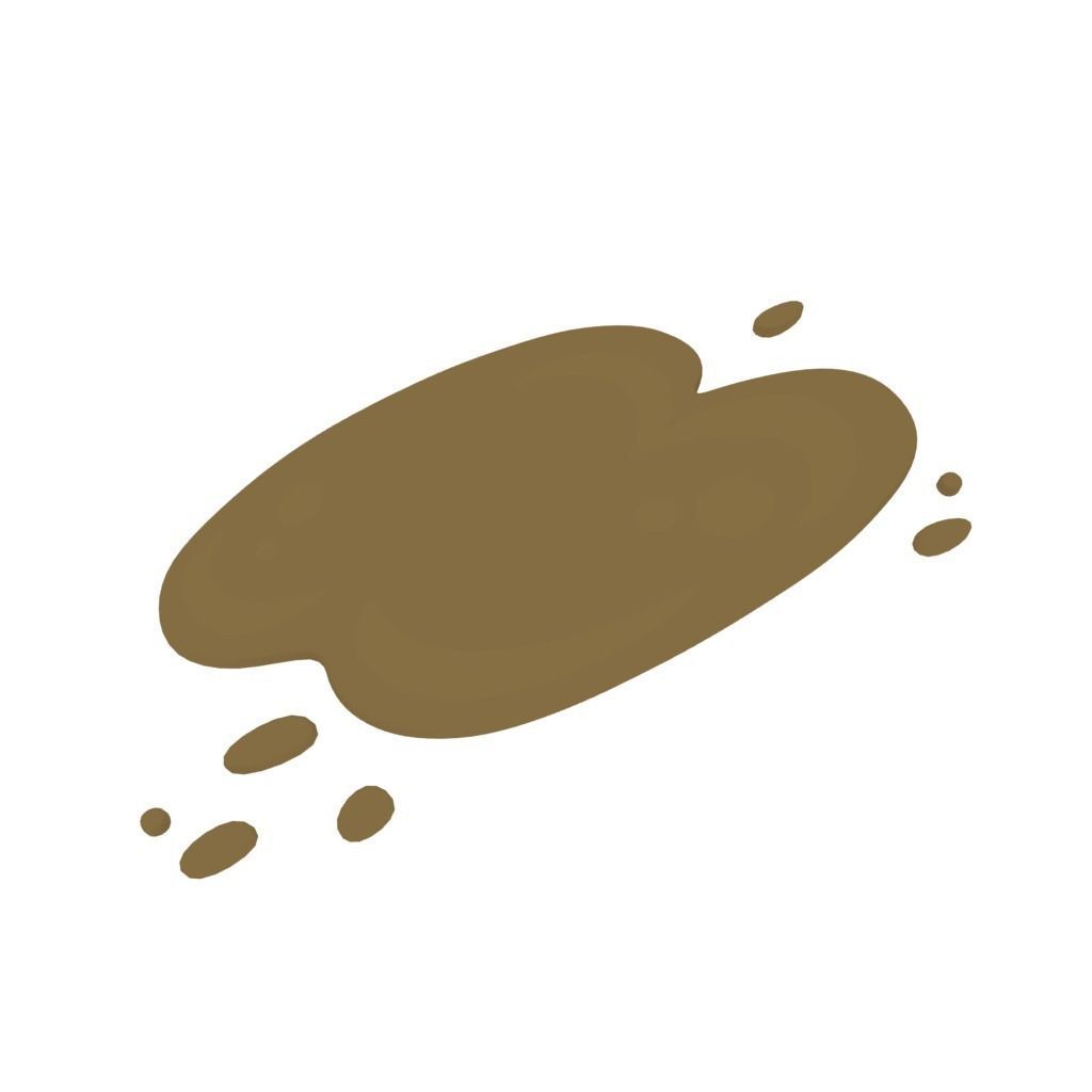 Cartoon mud Puddle 3D model rigged | CGTrader