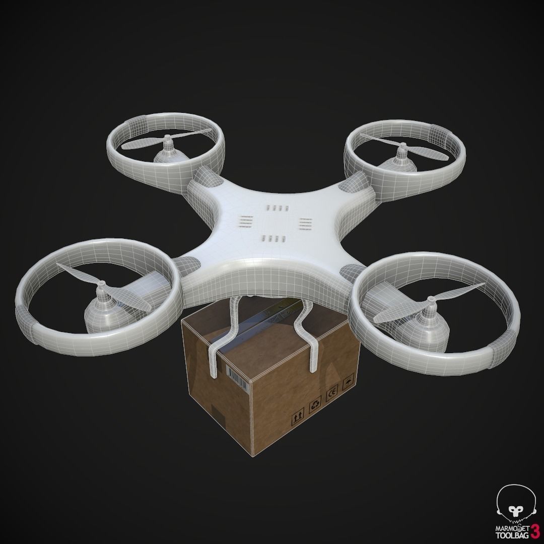 Cargo Drone 3D model | CGTrader