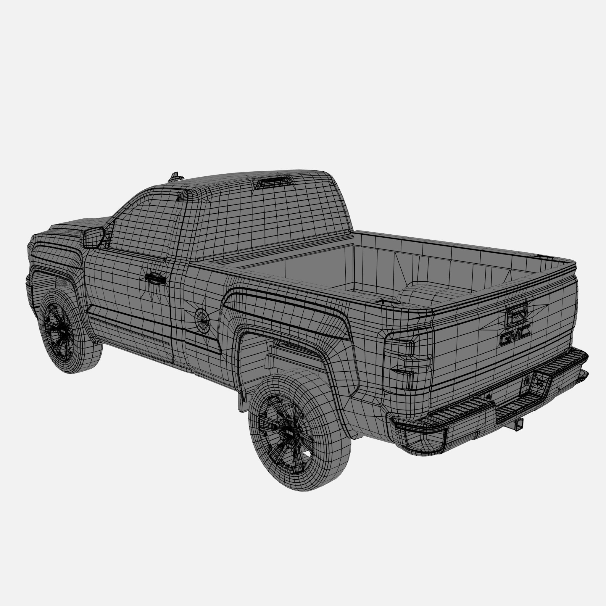 3D model GMC Sierra 1500 reg pickup VR / AR / low-poly | CGTrader