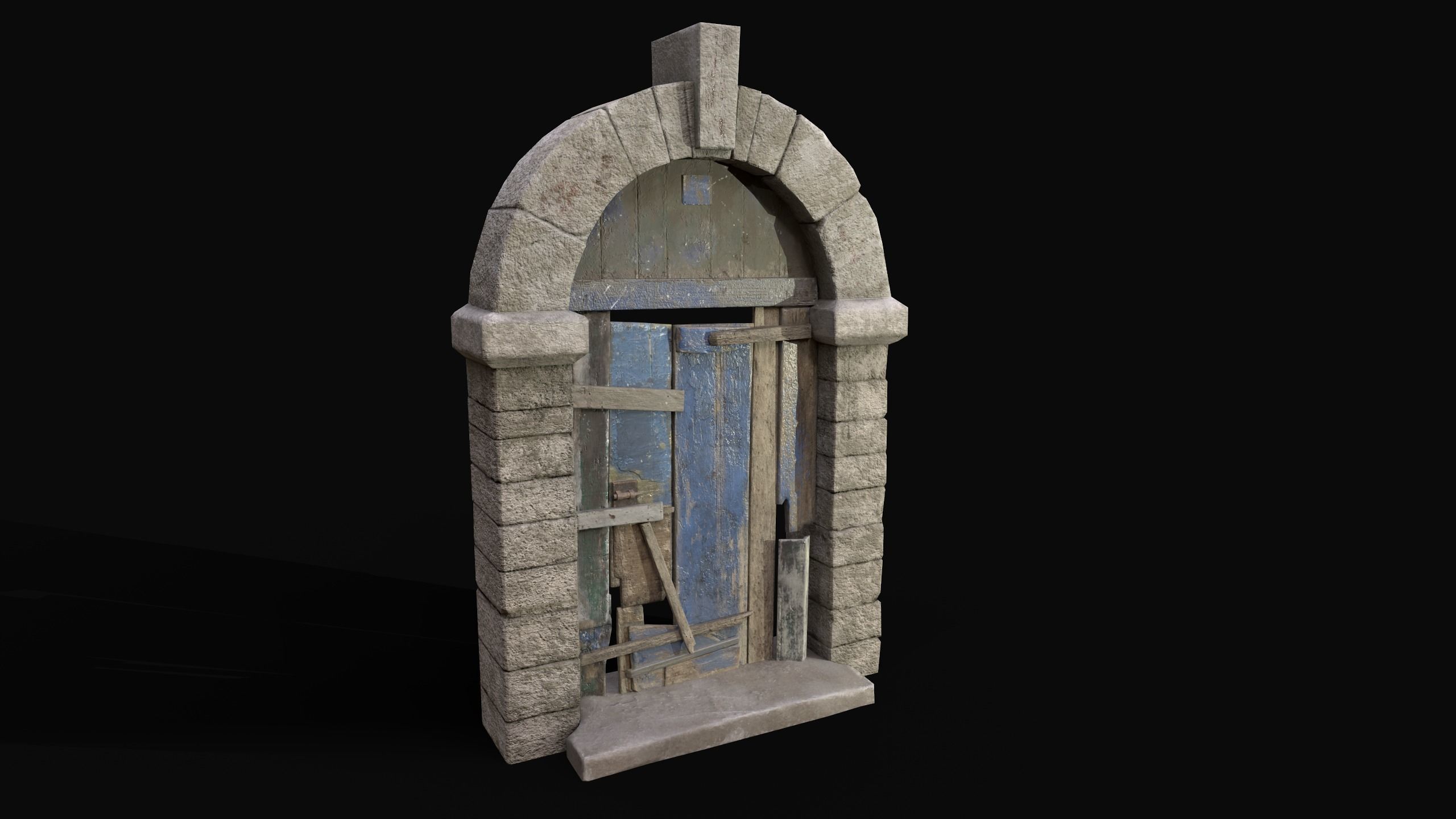 3D model Medieval Door VR / AR / low-poly | CGTrader