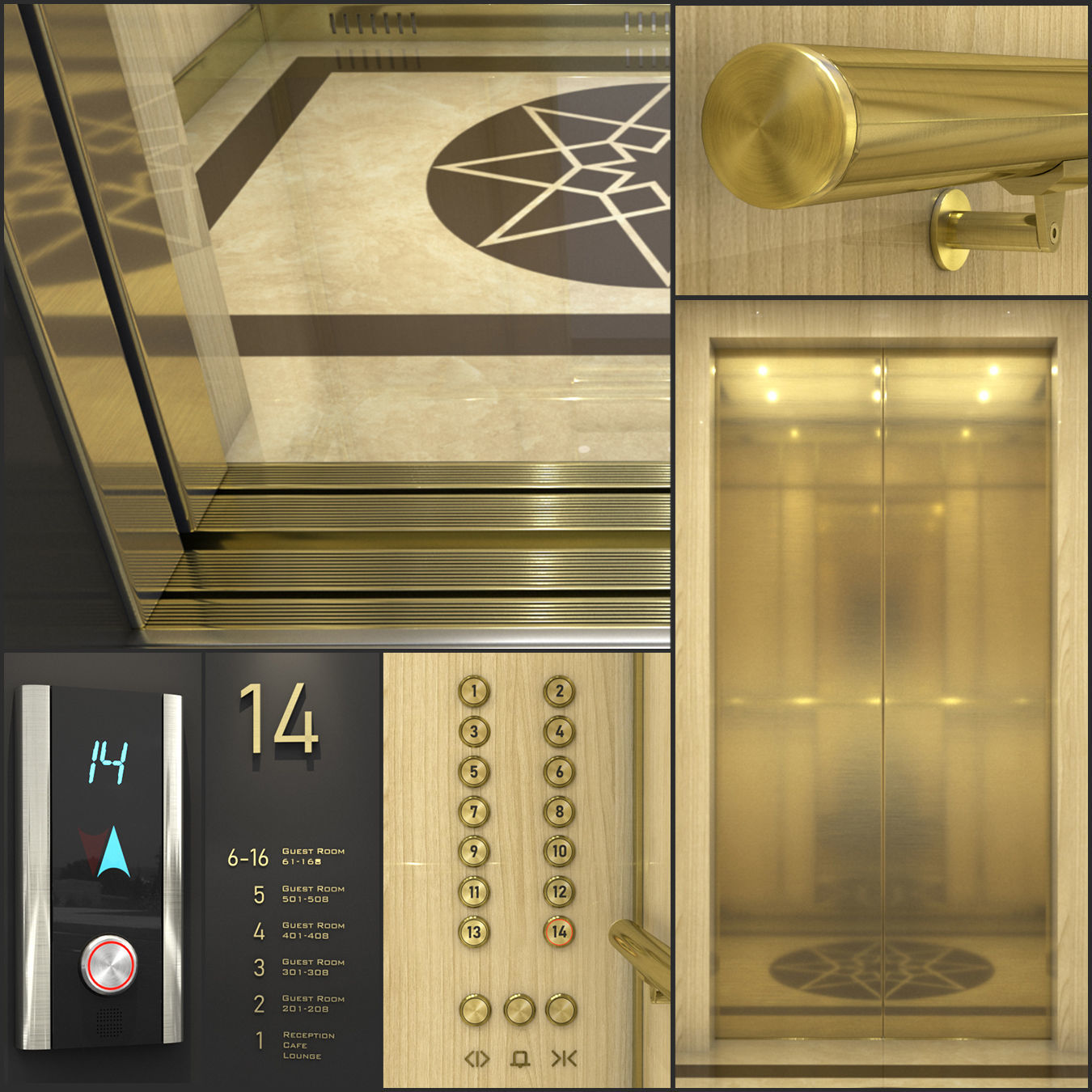 Beautiful elevator set 3D model | CGTrader