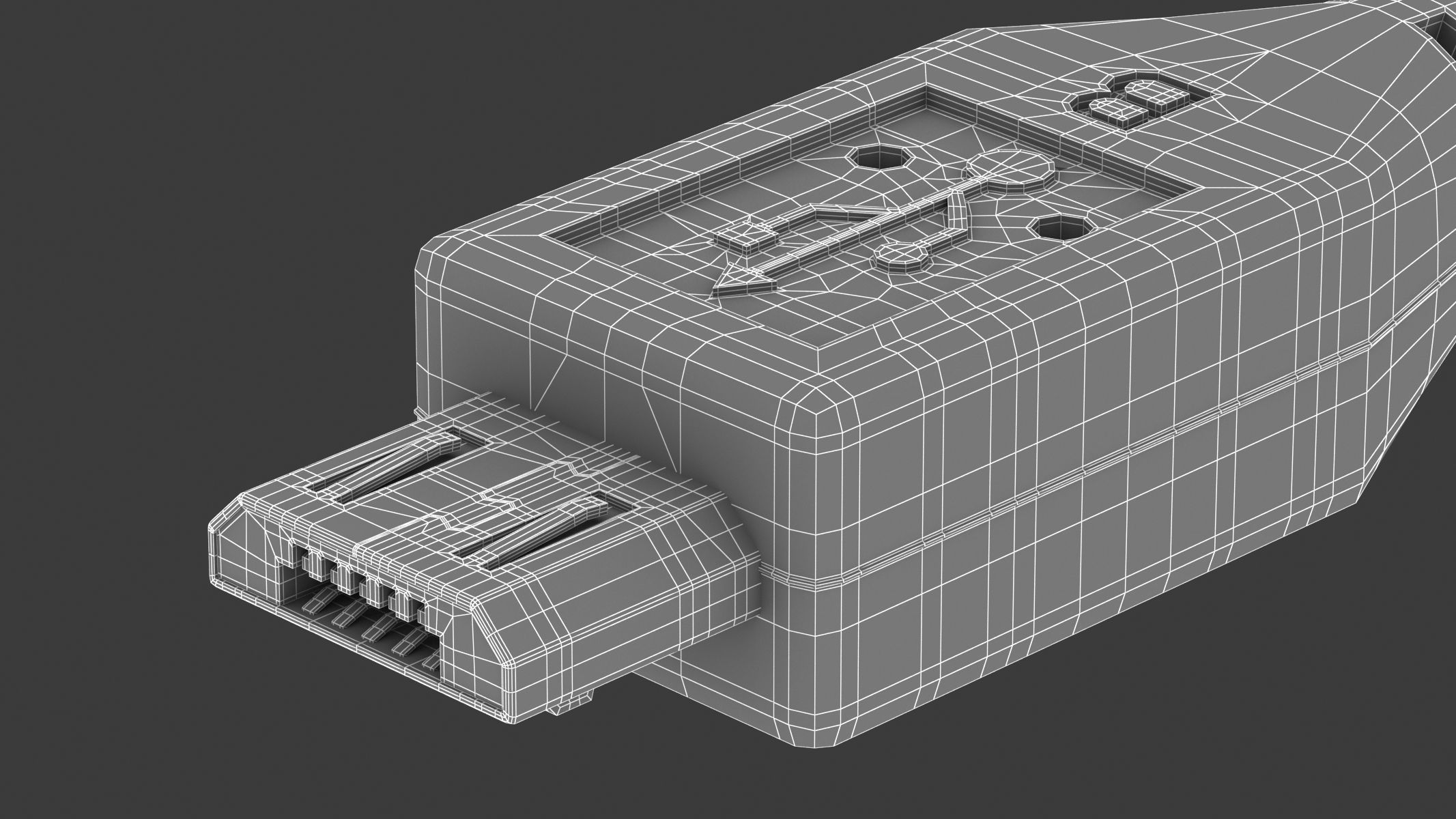 USB Micro B Male Module 3D model | CGTrader
