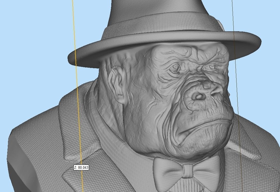Gorilla bust BOSS 3D model 3D printable | CGTrader