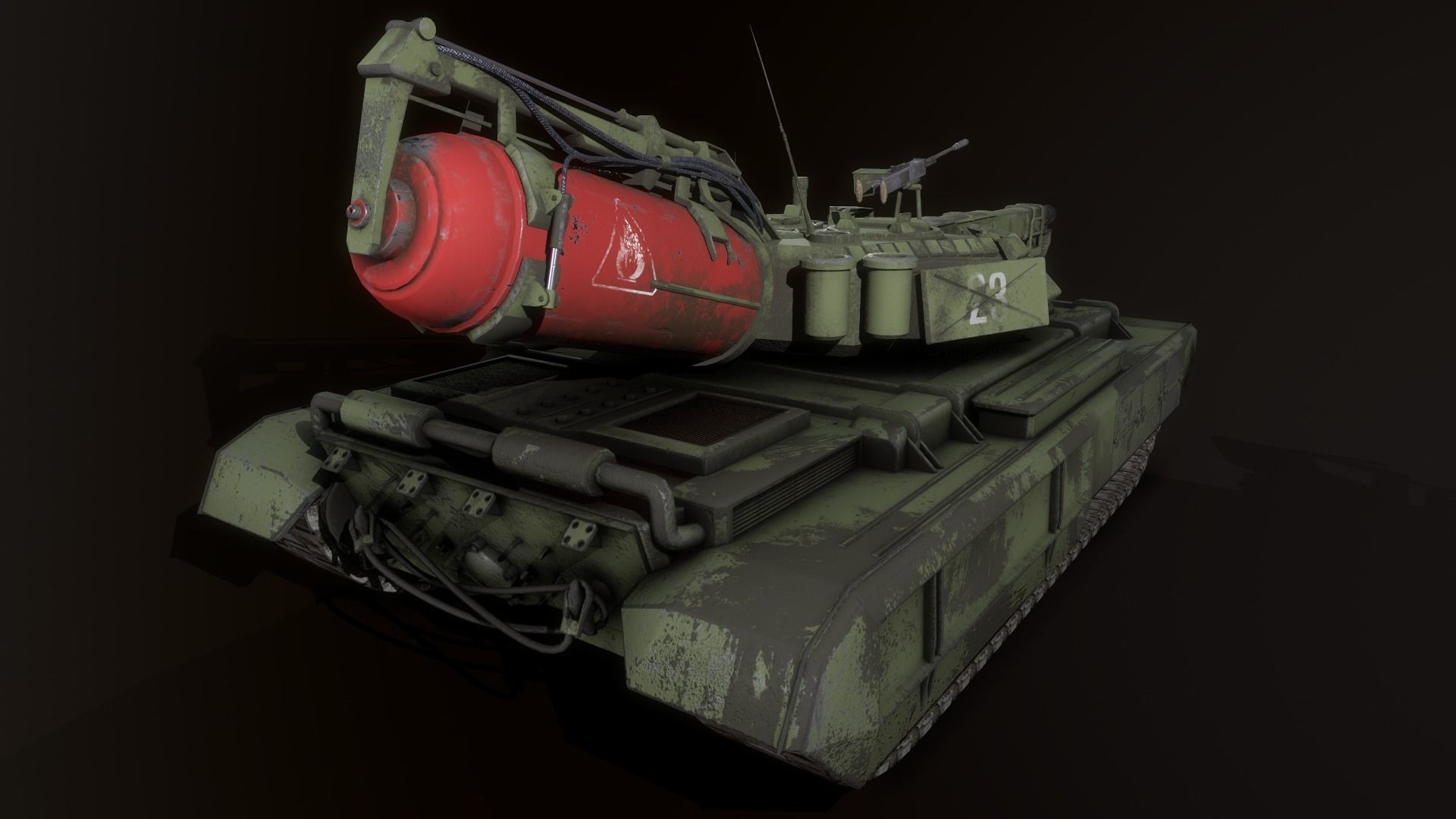 Fire-canon hard-surface tank 3D model | CGTrader
