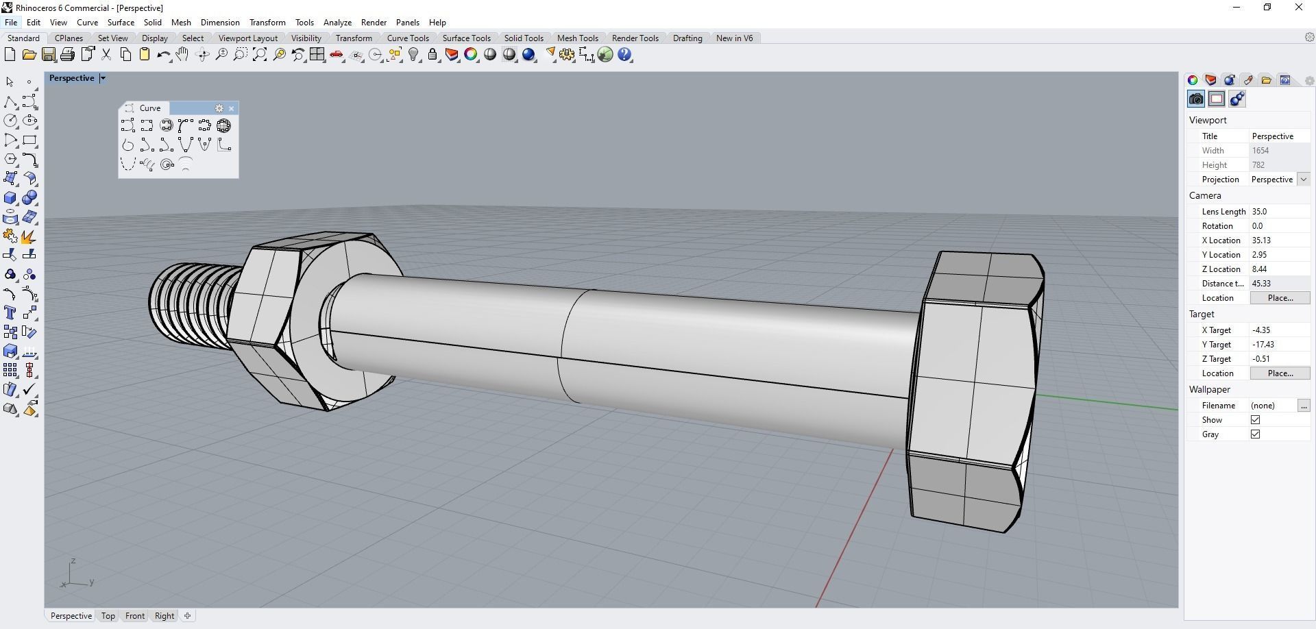 Bolt and Nut M6 thread Suitable for 3D Printing 3D model 3D printable ...