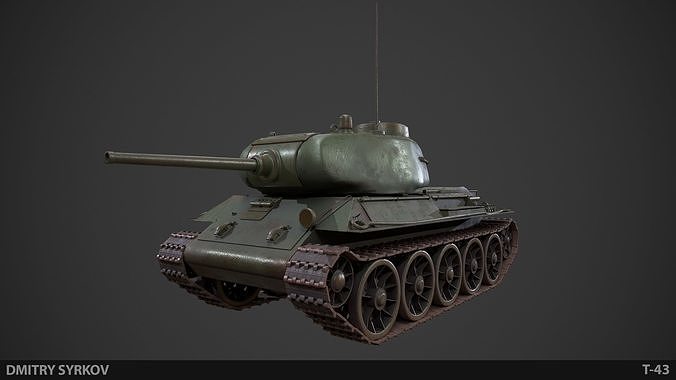 3D model T-43 Tank Gameready VR / AR / low-poly | CGTrader