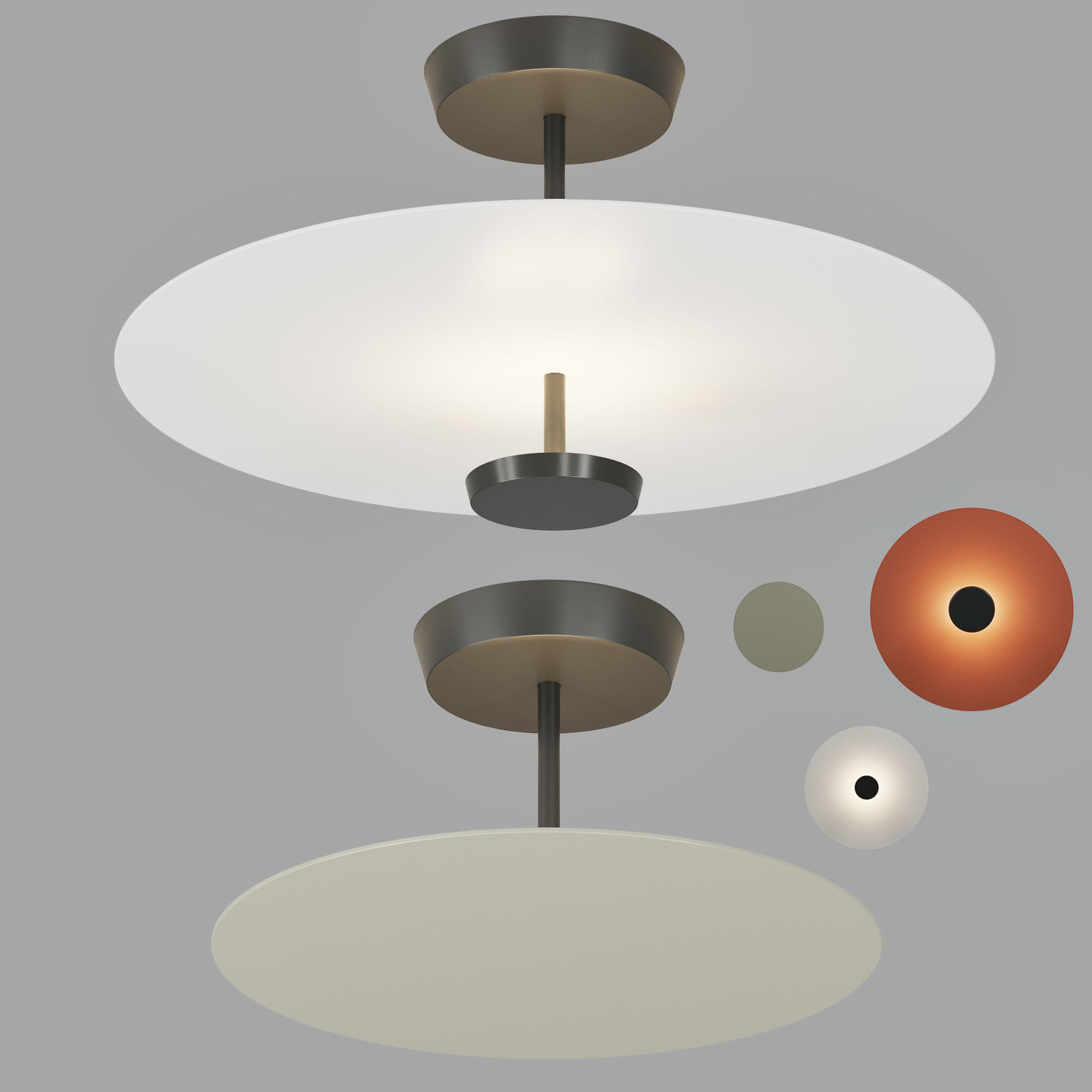 Flat Ceiling Lamp by vibia 3D model | CGTrader