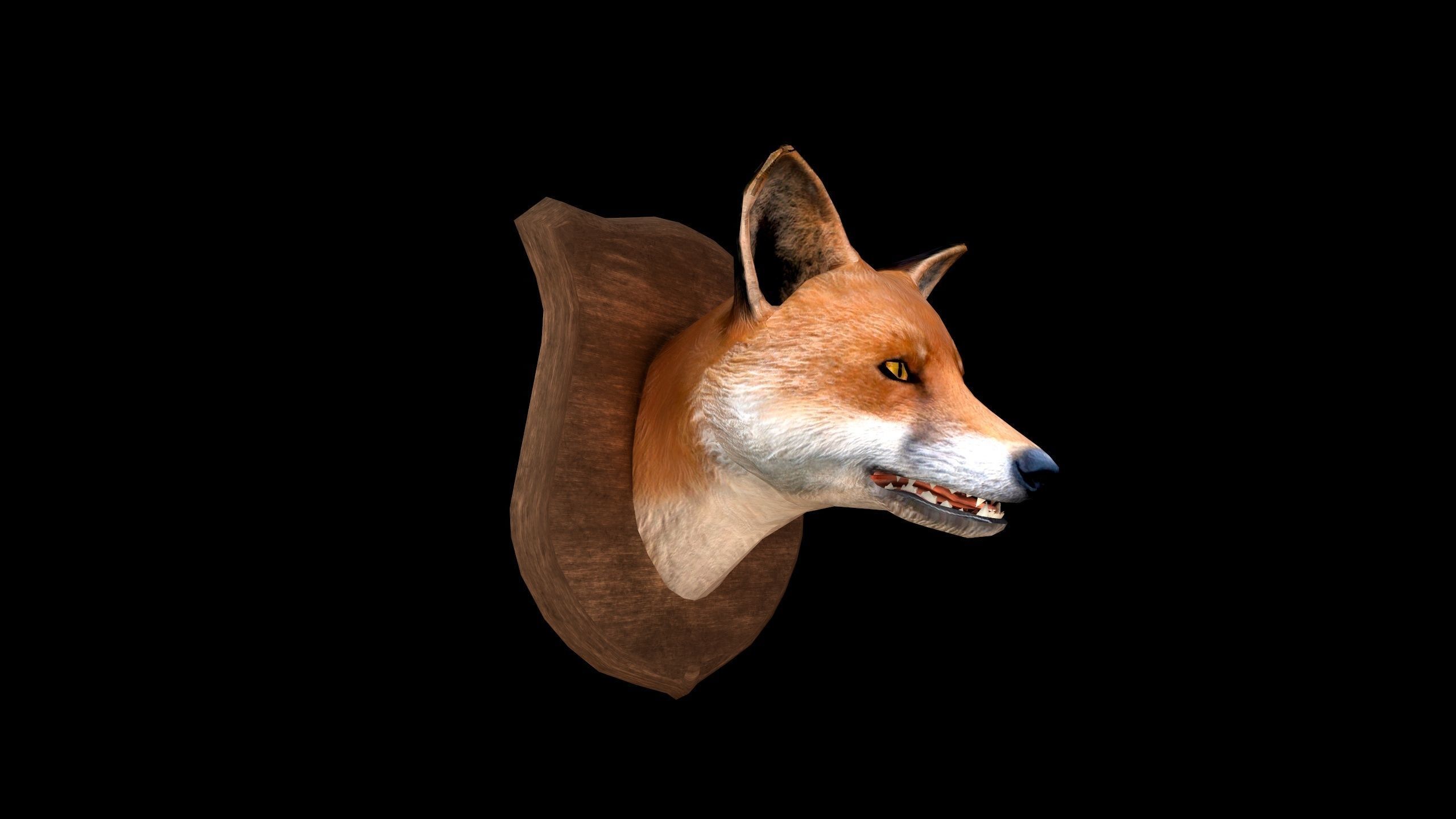 3D model Fox Head - PBR - Textured VR / AR / low-poly | CGTrader
