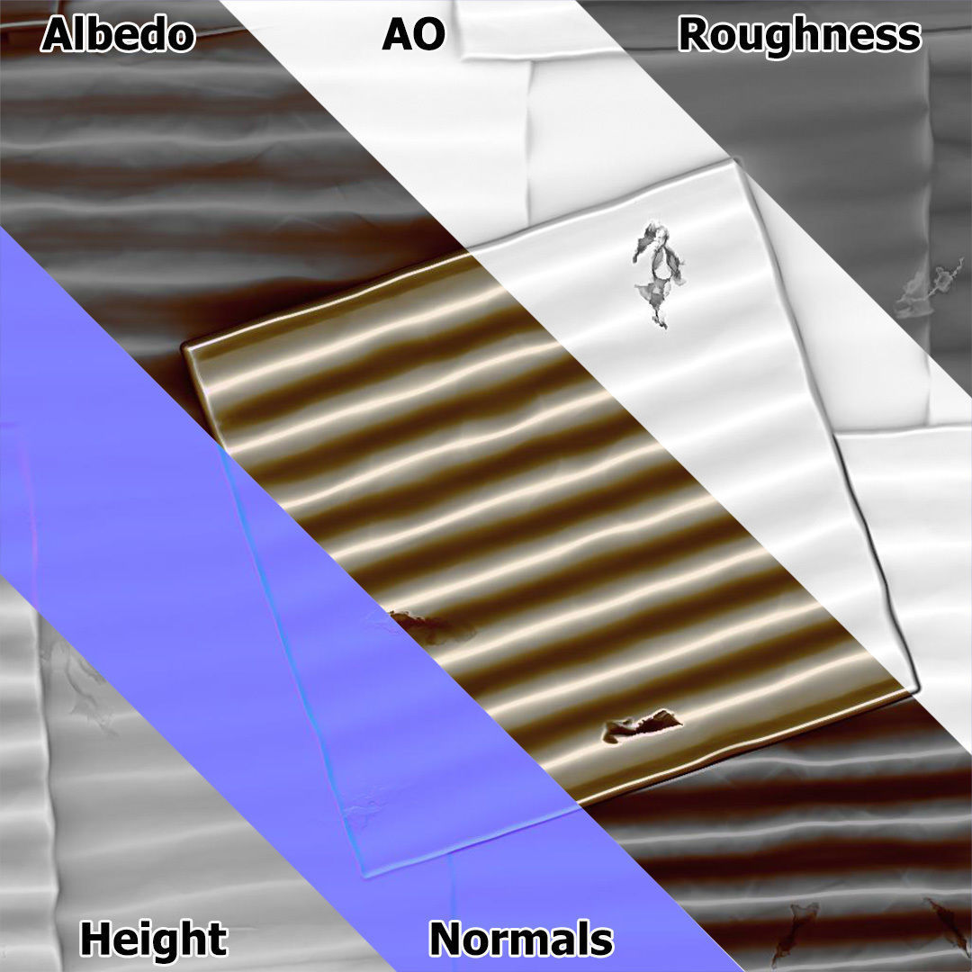 Texture Stylized Wave Plate VR / AR / low-poly | CGTrader