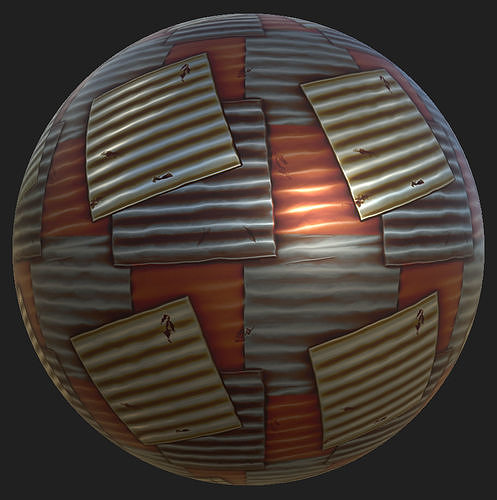 Texture Stylized Wave Plate VR / AR / low-poly | CGTrader