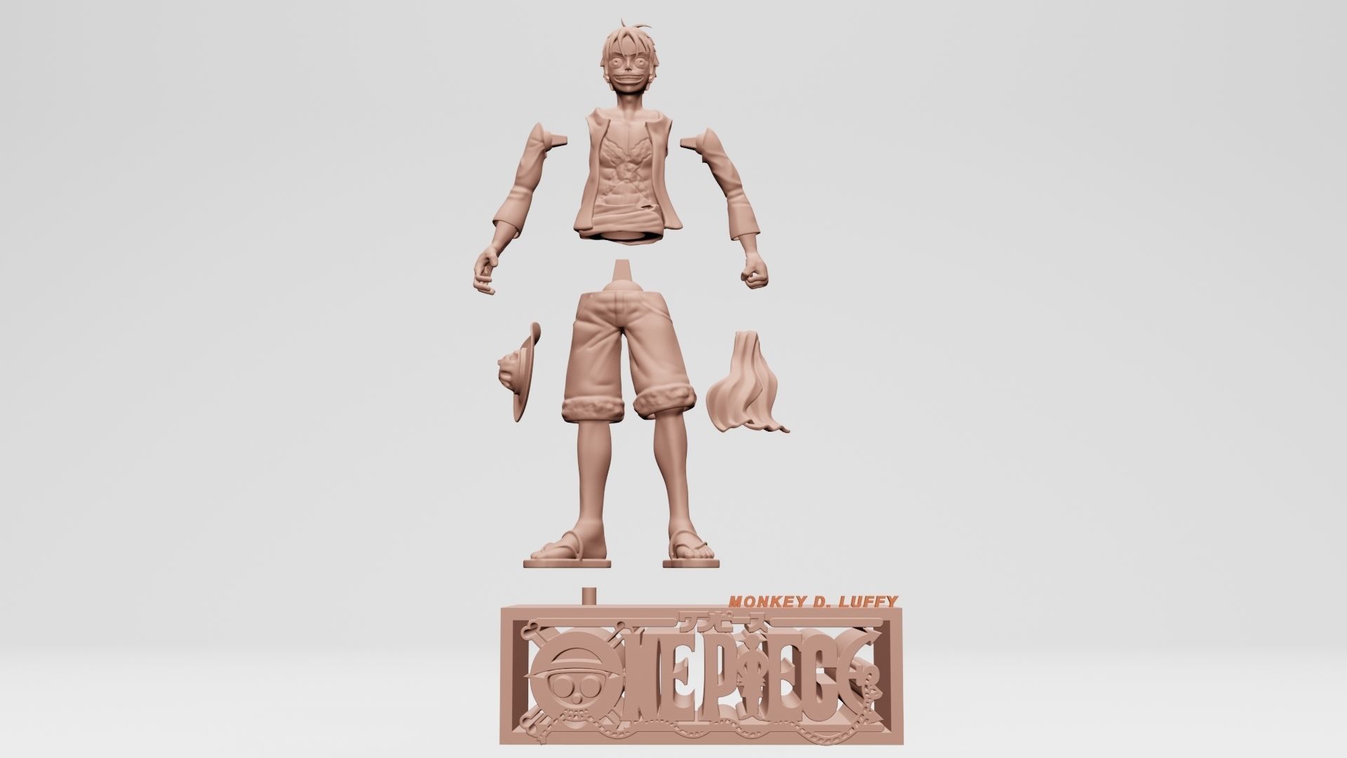 Monkey D Luffy - printable 3D model 3D printable | CGTrader
