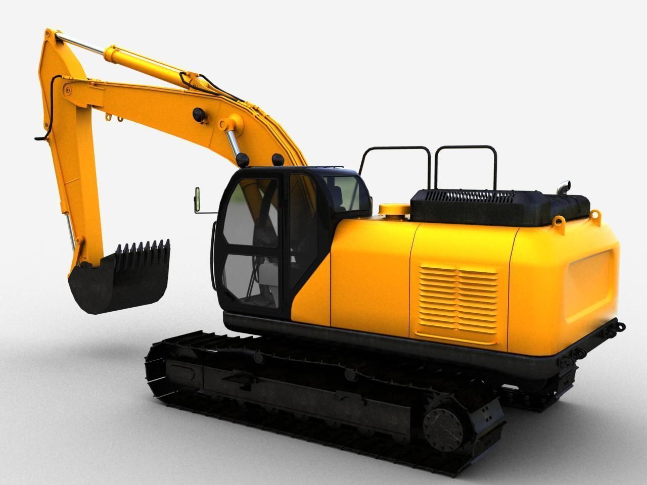 3D model TRACKED EXCAVATOR VR / AR / low-poly | CGTrader