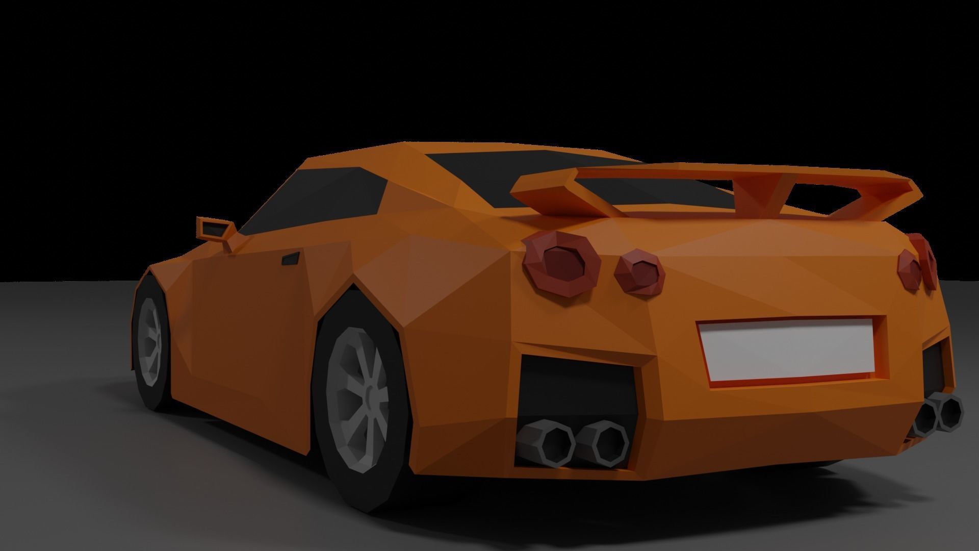 3D model Low poly nissan gtr r35 VR / AR / low-poly | CGTrader