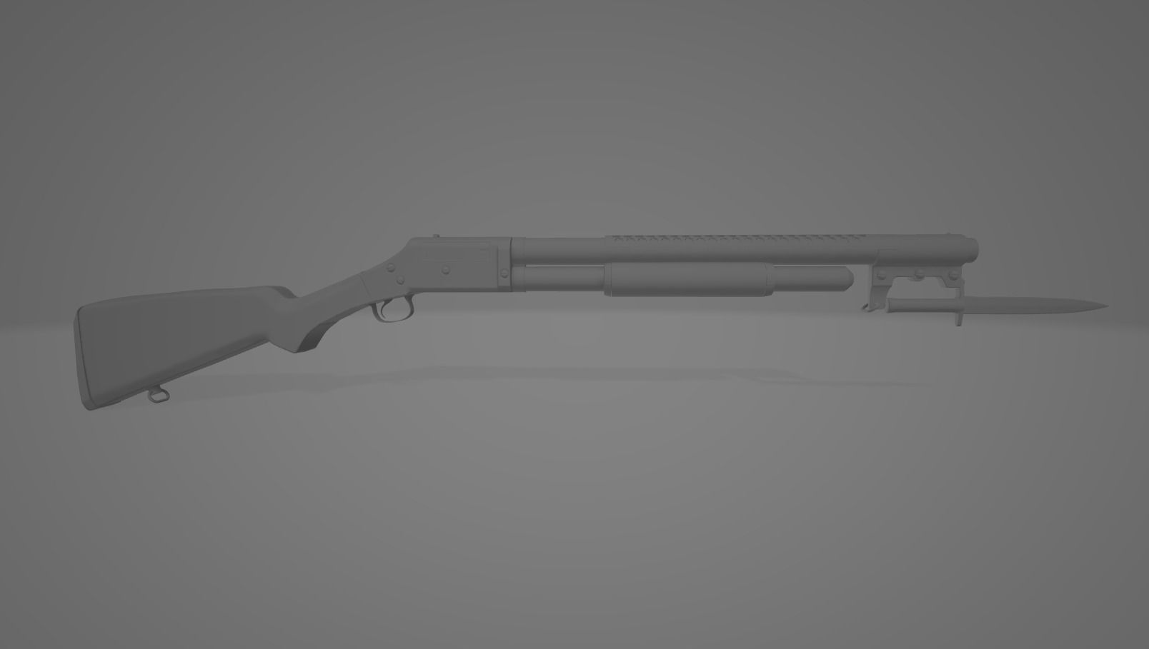 Shotgun WW1 free 3D model | CGTrader