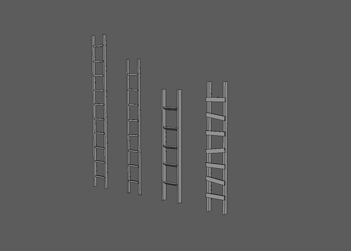 Ladders different free VR / AR / low-poly 3D model | CGTrader