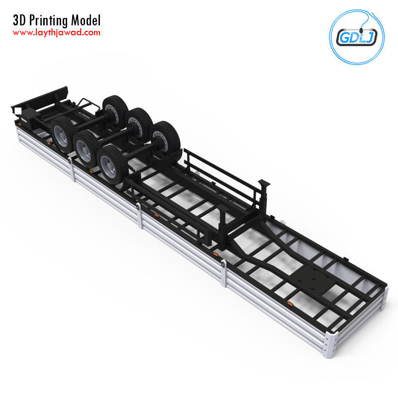 Trailer 1-32 Scale 3D model 3D printable | CGTrader