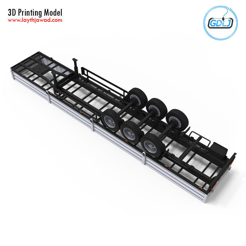 Trailer 1-32 Scale 3D model 3D printable | CGTrader