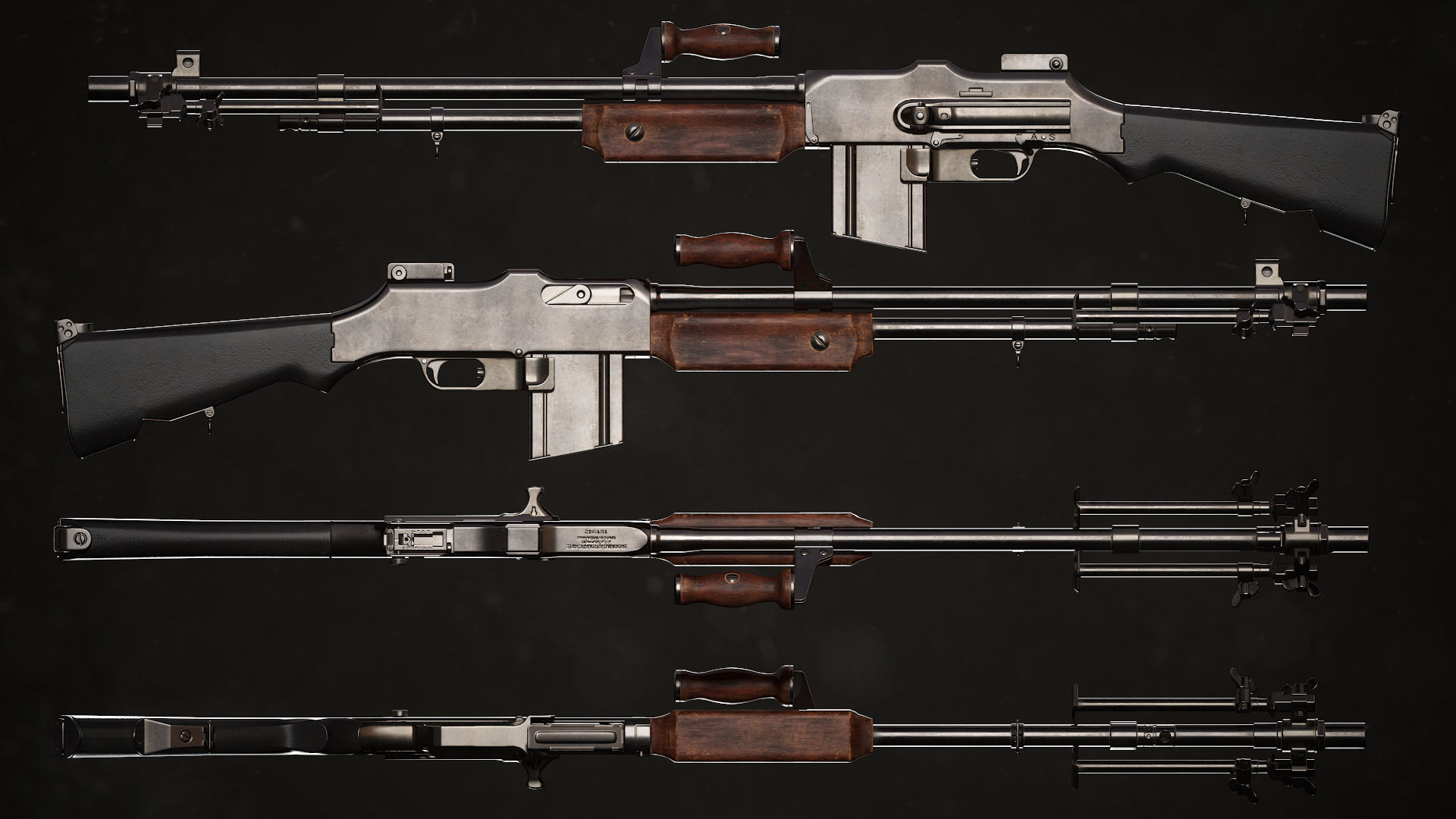 3D model M1918 BAR gun VR / AR / low-poly | CGTrader