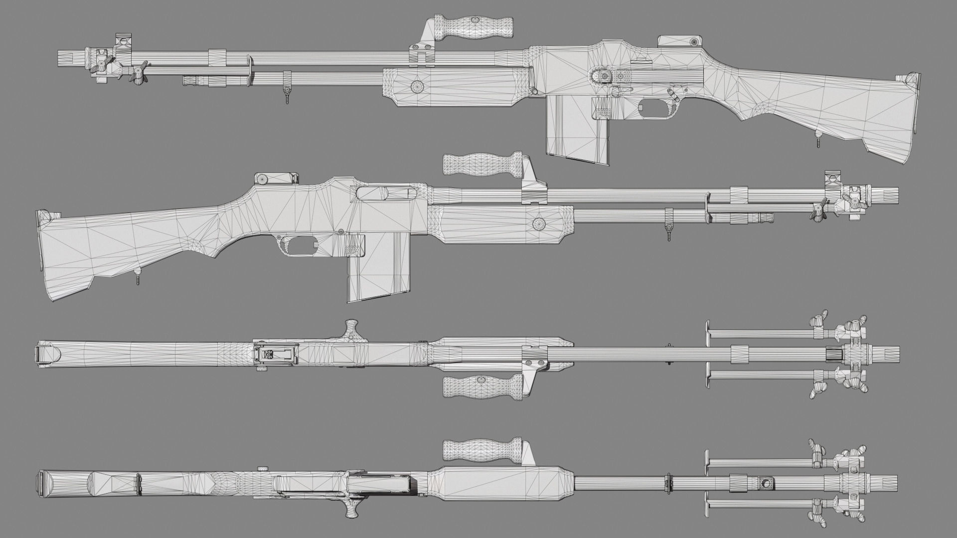 3D model M1918 BAR gun VR / AR / low-poly | CGTrader