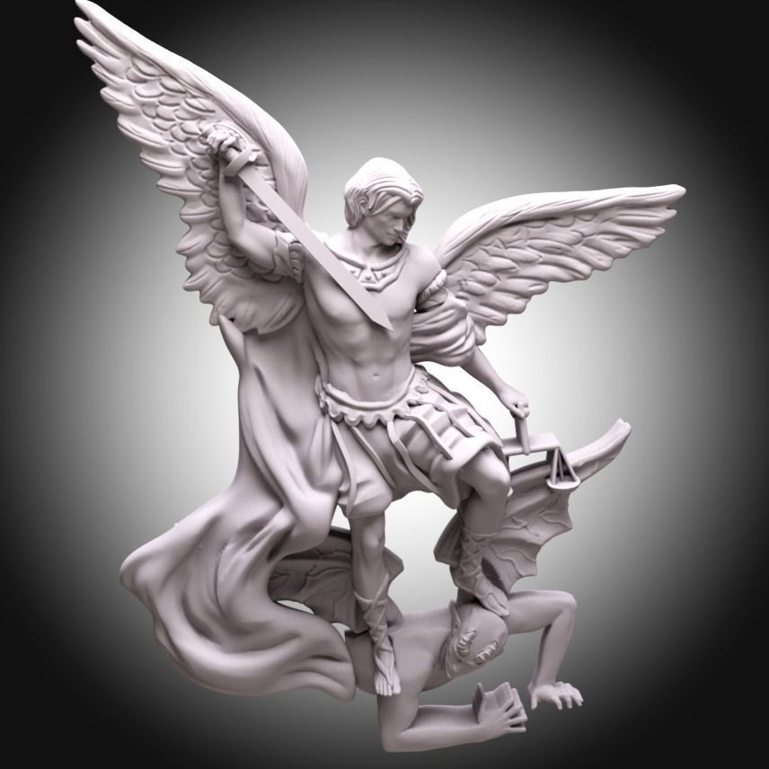 Saint Michael 3D model 3D printable | CGTrader