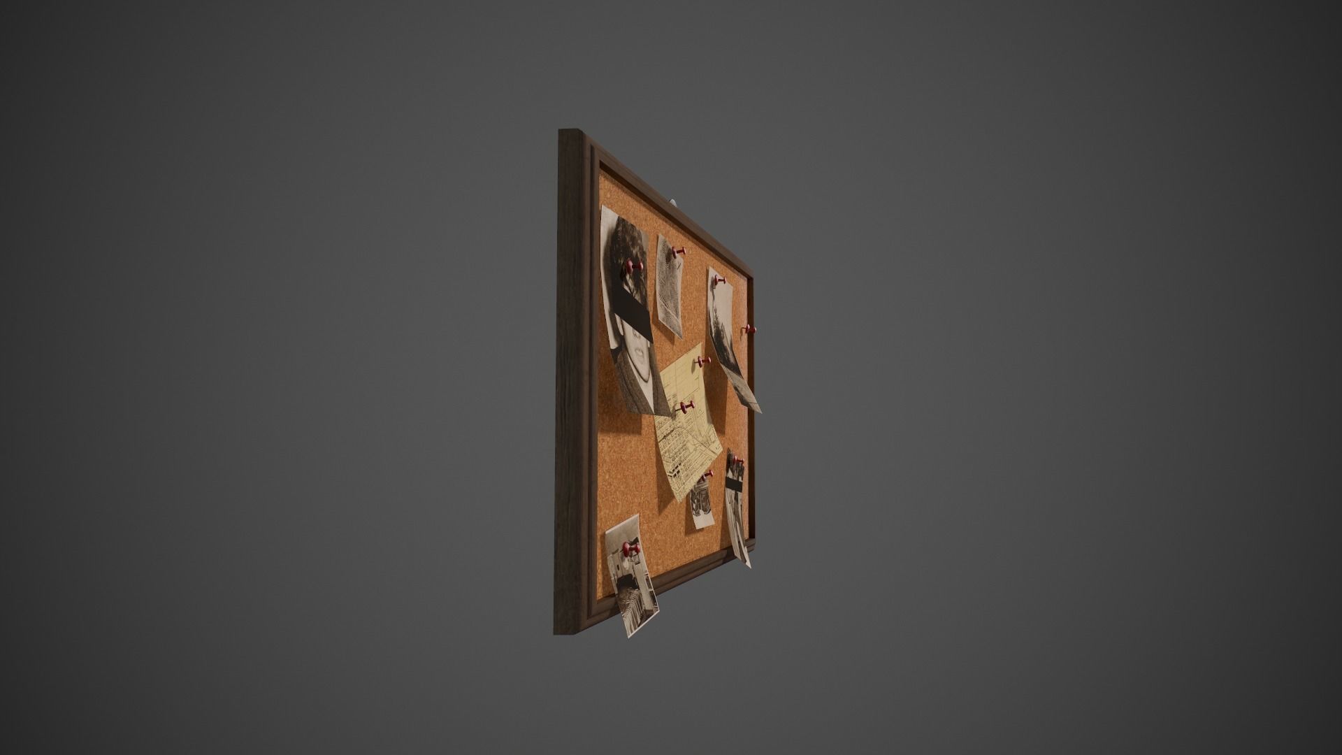 3D model Detective Pinboard VR / AR / low-poly | CGTrader