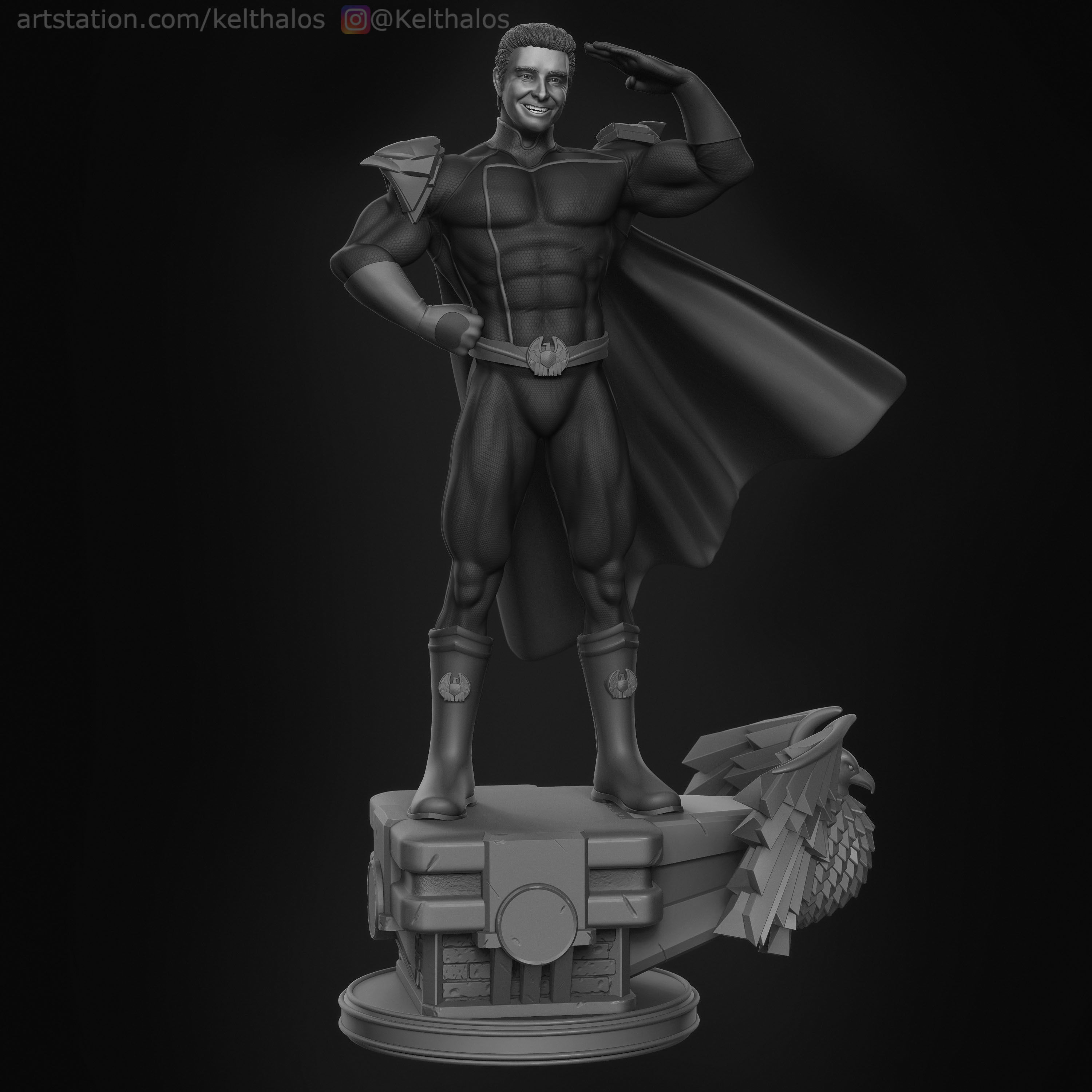 Homelander 3D-Print man dressed as superhero 3D model 3D printable ...