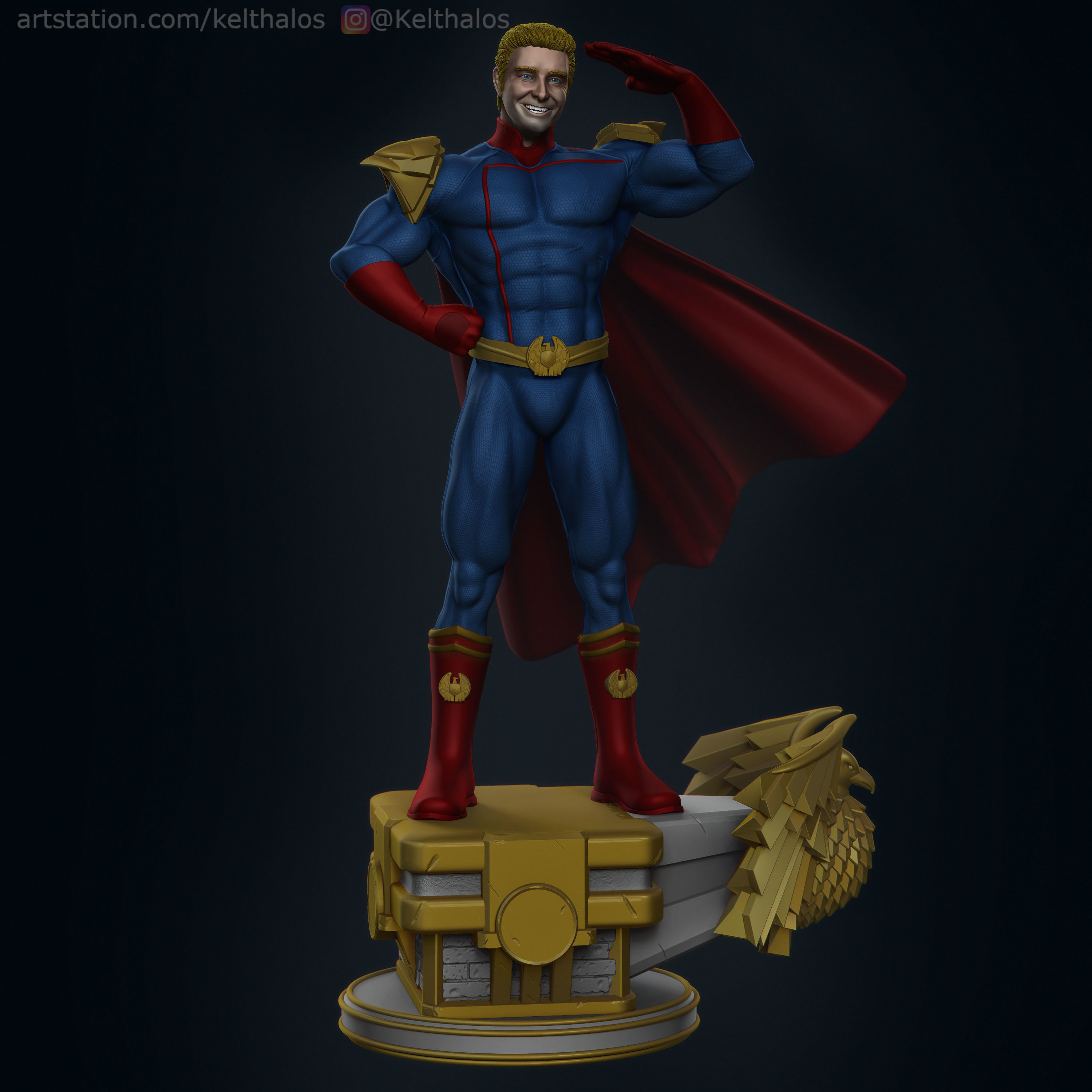 Homelander 3D-Print man dressed as superhero 3D model 3D printable ...