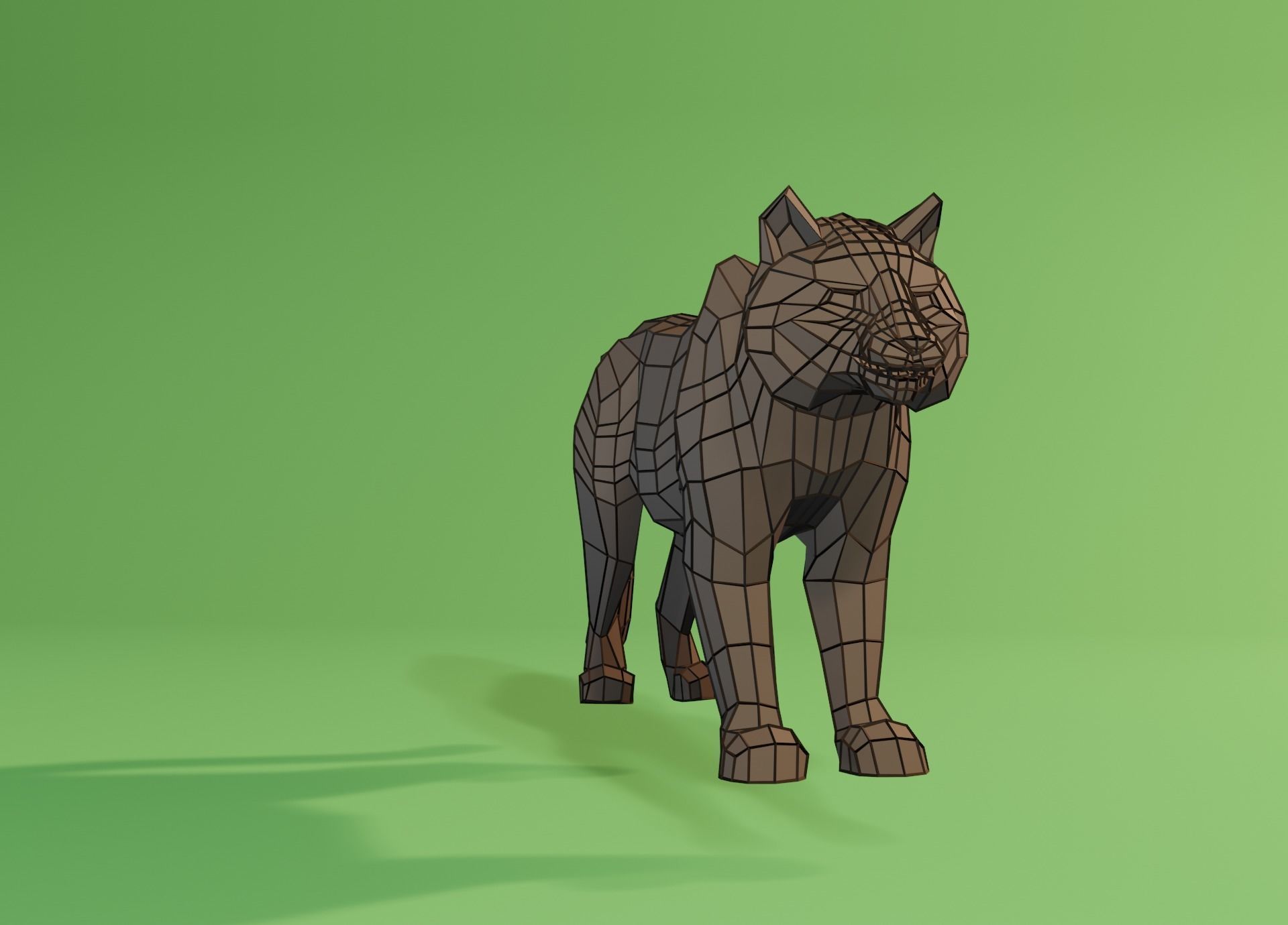 3D model Low Poly Tiger VR / AR / low-poly rigged animated | CGTrader